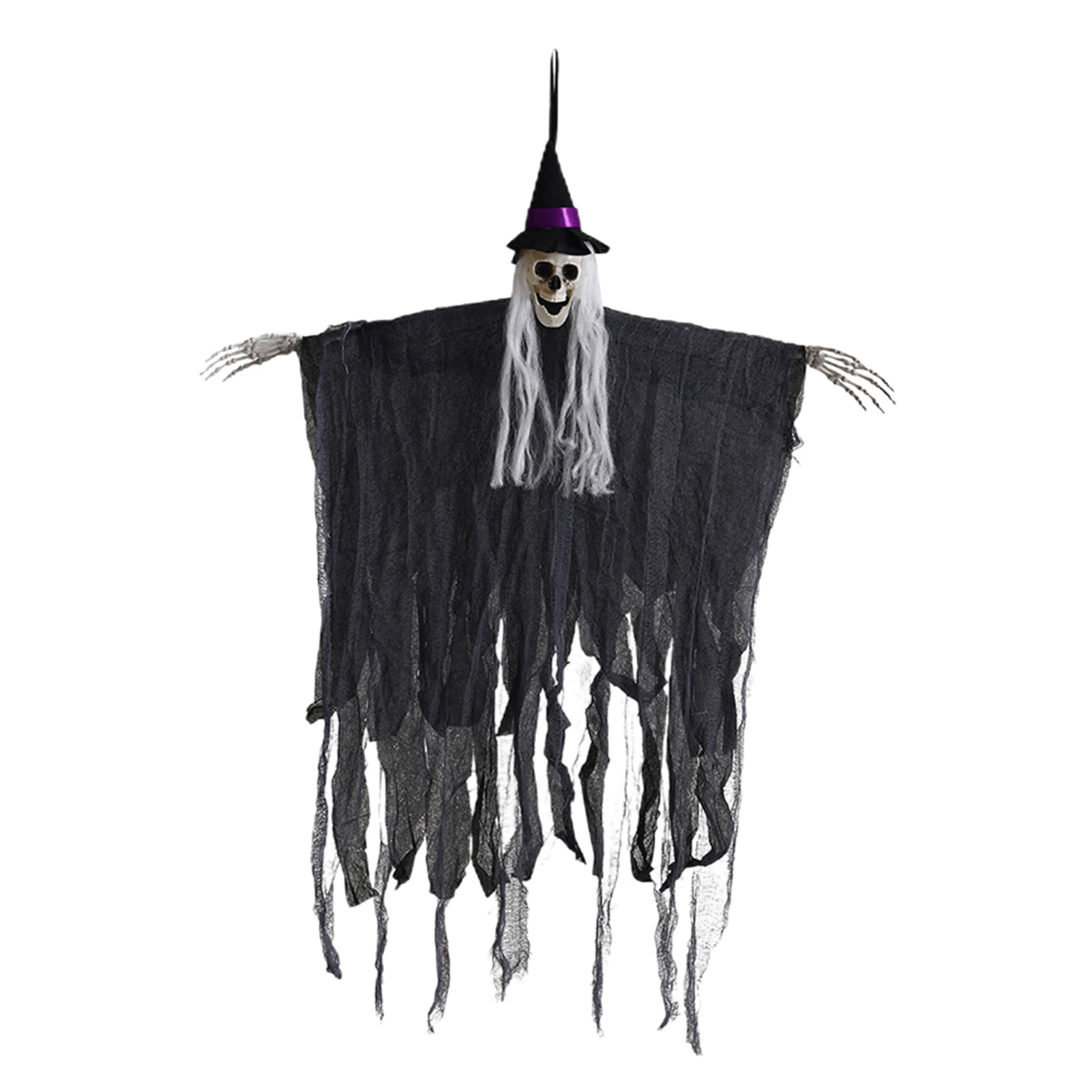 AQJW Halloween Hanging Skull Realistic Skull Ghost Decoration with Long ...