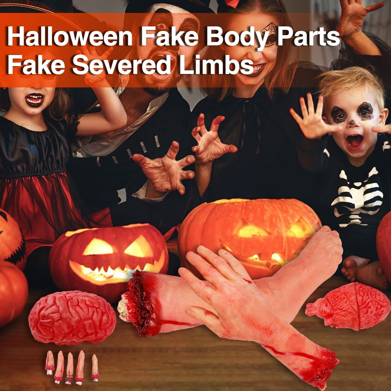 AQJW Halloween Horror Props Scare Your Guests with Fake Body Parts Simulated Wide Application ...