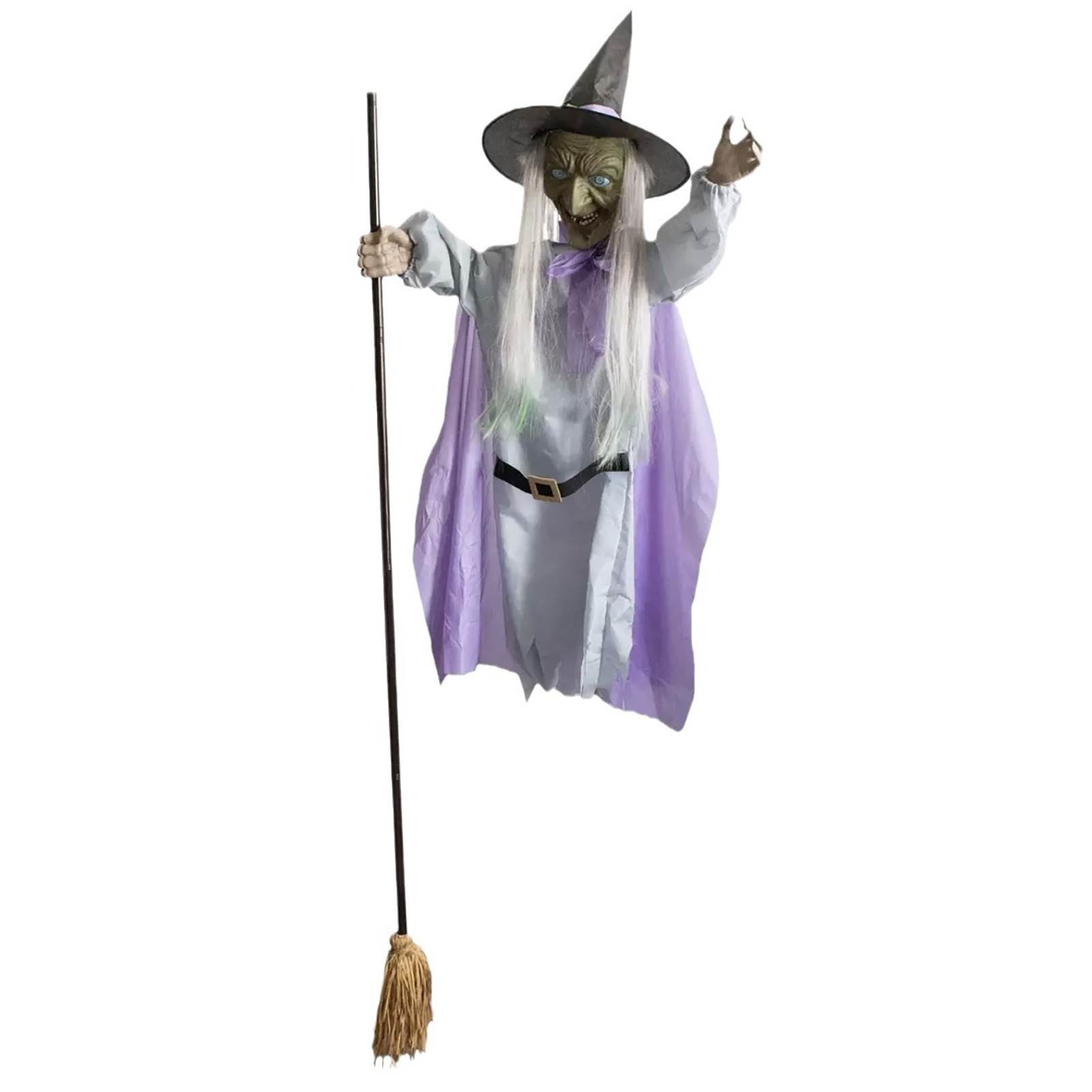 AQJW Hovering Witch Halloween Outdoor Animated Witch Decorations 180cm ...