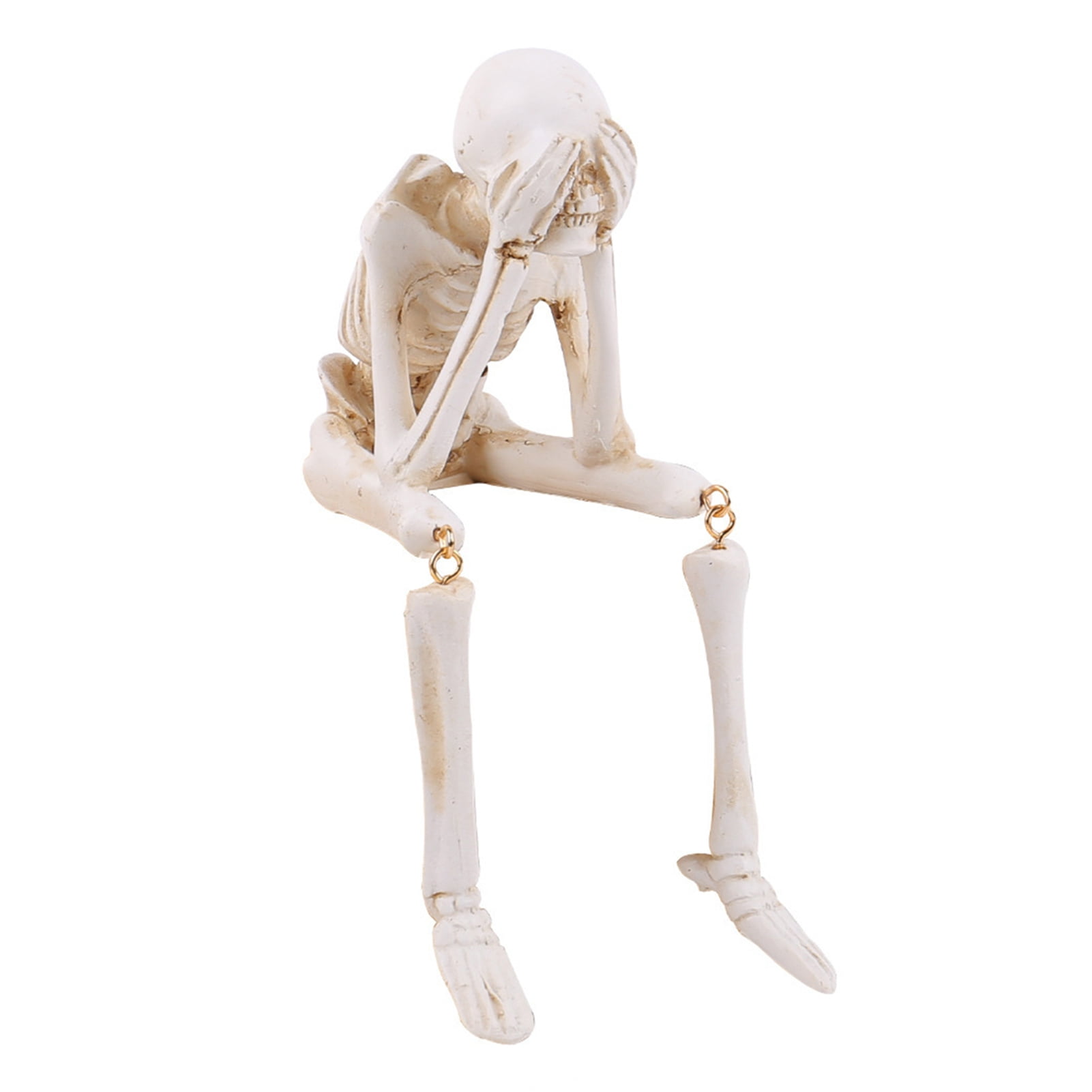 AQJW Skeleton Figurine Realistic Non-See Non-Speak Non-Hear Statues ...