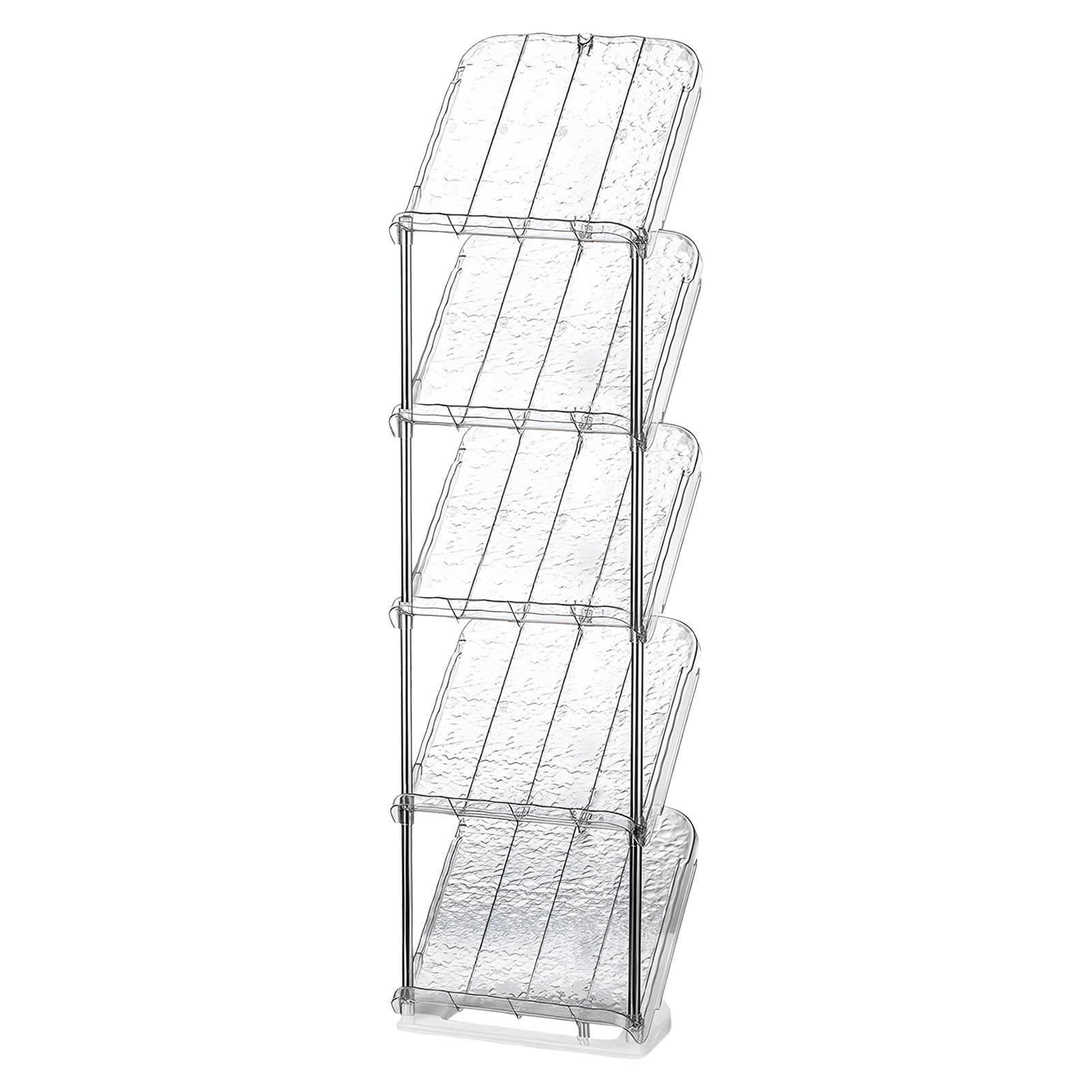 AQJW Sloping Narrow Shoe Rack 5 Tiers Sturdy Construction Easy Assembly ...