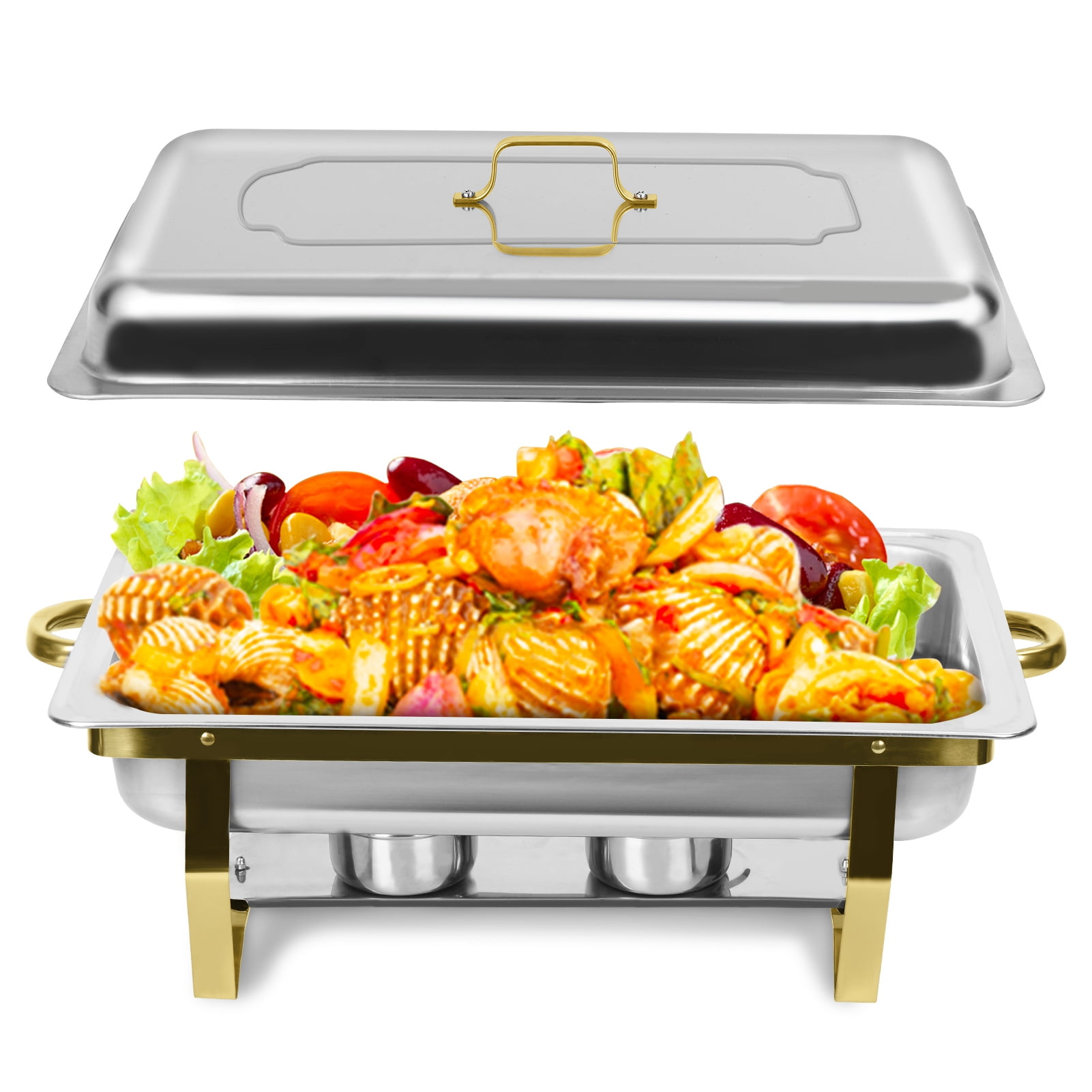 AQMD 2Pcs Buffet Dish, Catering Food Warmer, Chafing Dish Buffet Set ...