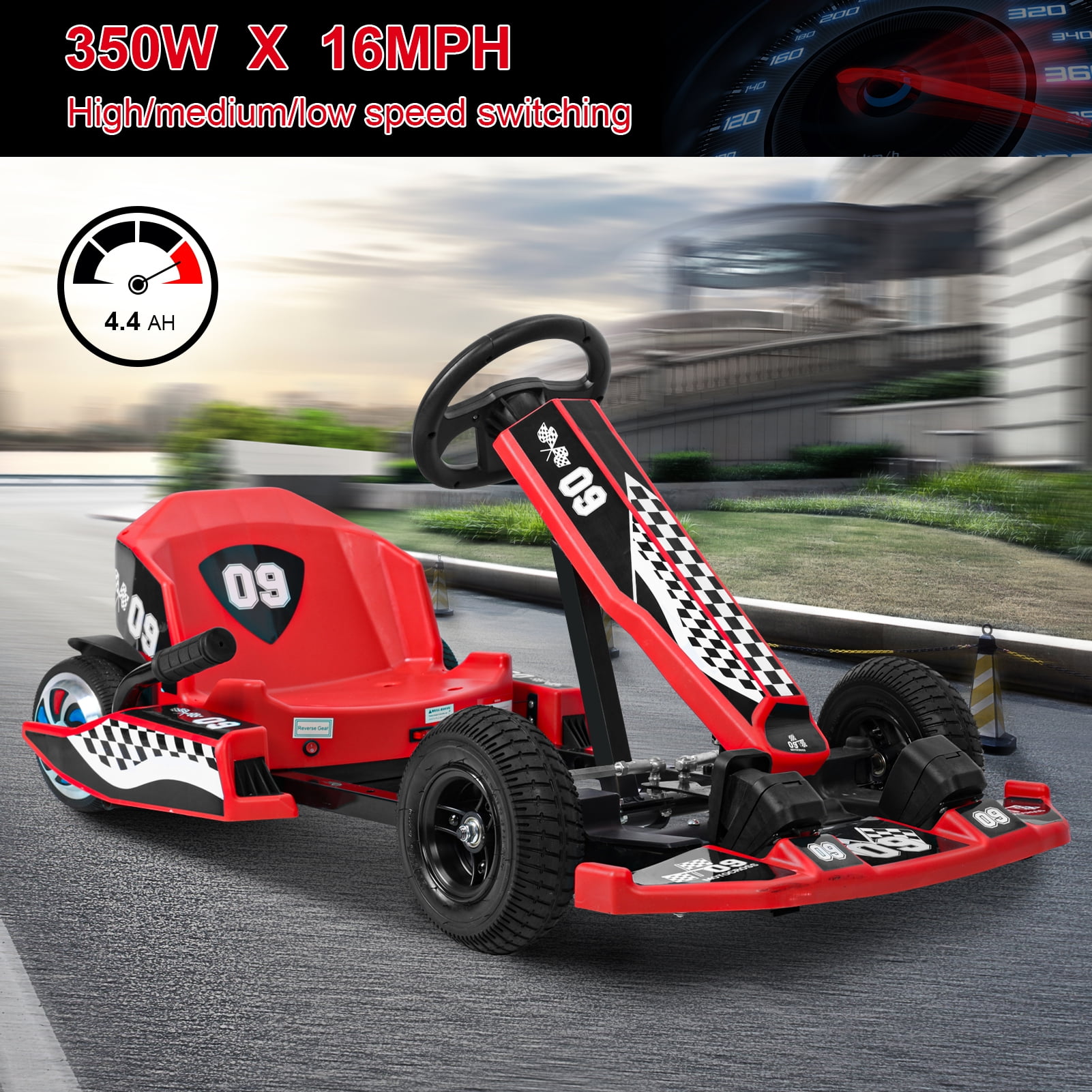 AQMD 36V Go Kart Ride on Toys Electric Go Kart for Boys Girls Age 6-12 ...