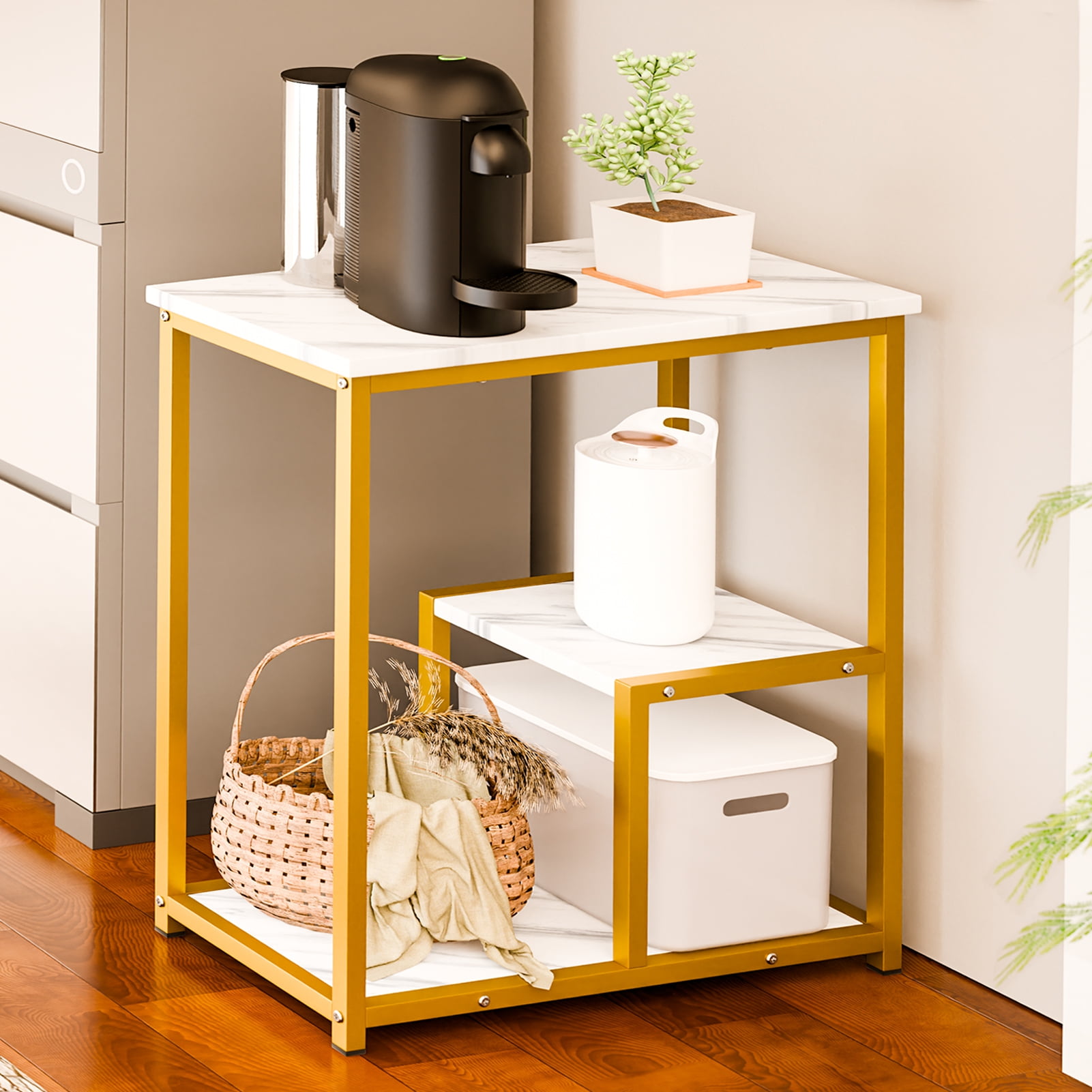 AQMD Small End Table, Narrow Side Table, Small Storage Side Table with ...