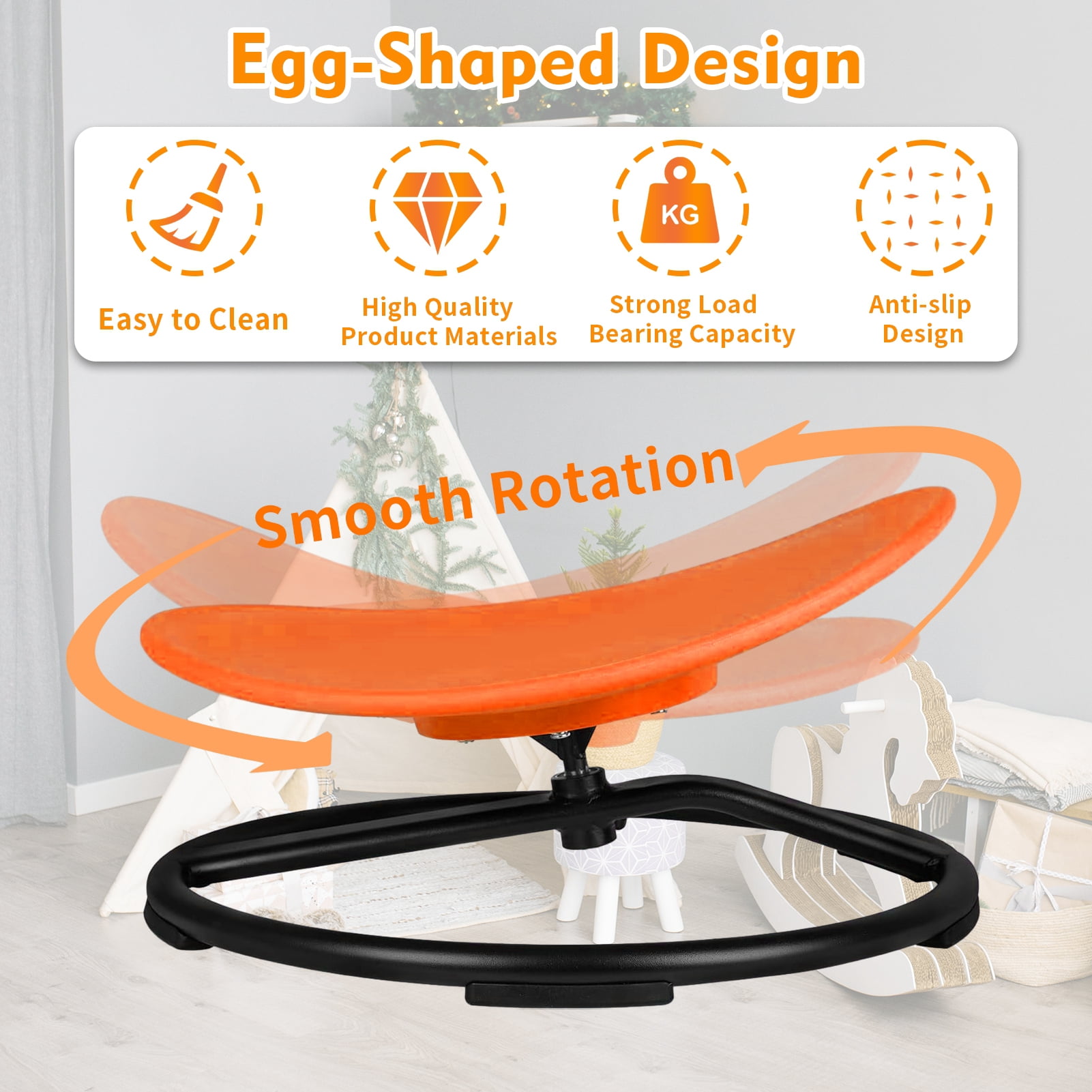 AQMD Wobble Swivel Chair for Training Body Balance, Spin Chair for Kids ...