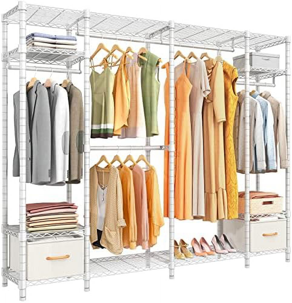 AQOLRET V40S Portable Closets Heavy Duty Garment Rack Adjustable for ...