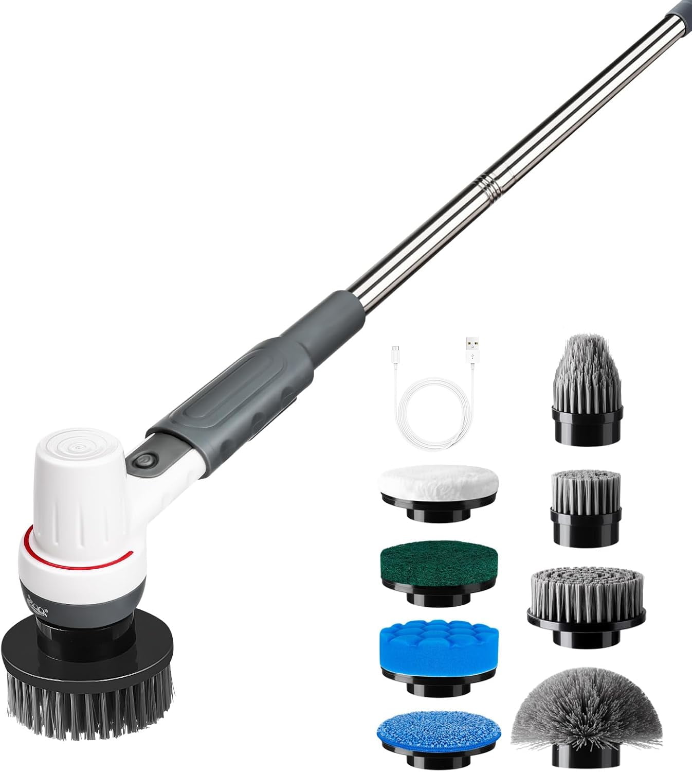 AQQA 8-in-1 Electric Aquarium Cleaning Kit Cordless Rechargeable Glass ...