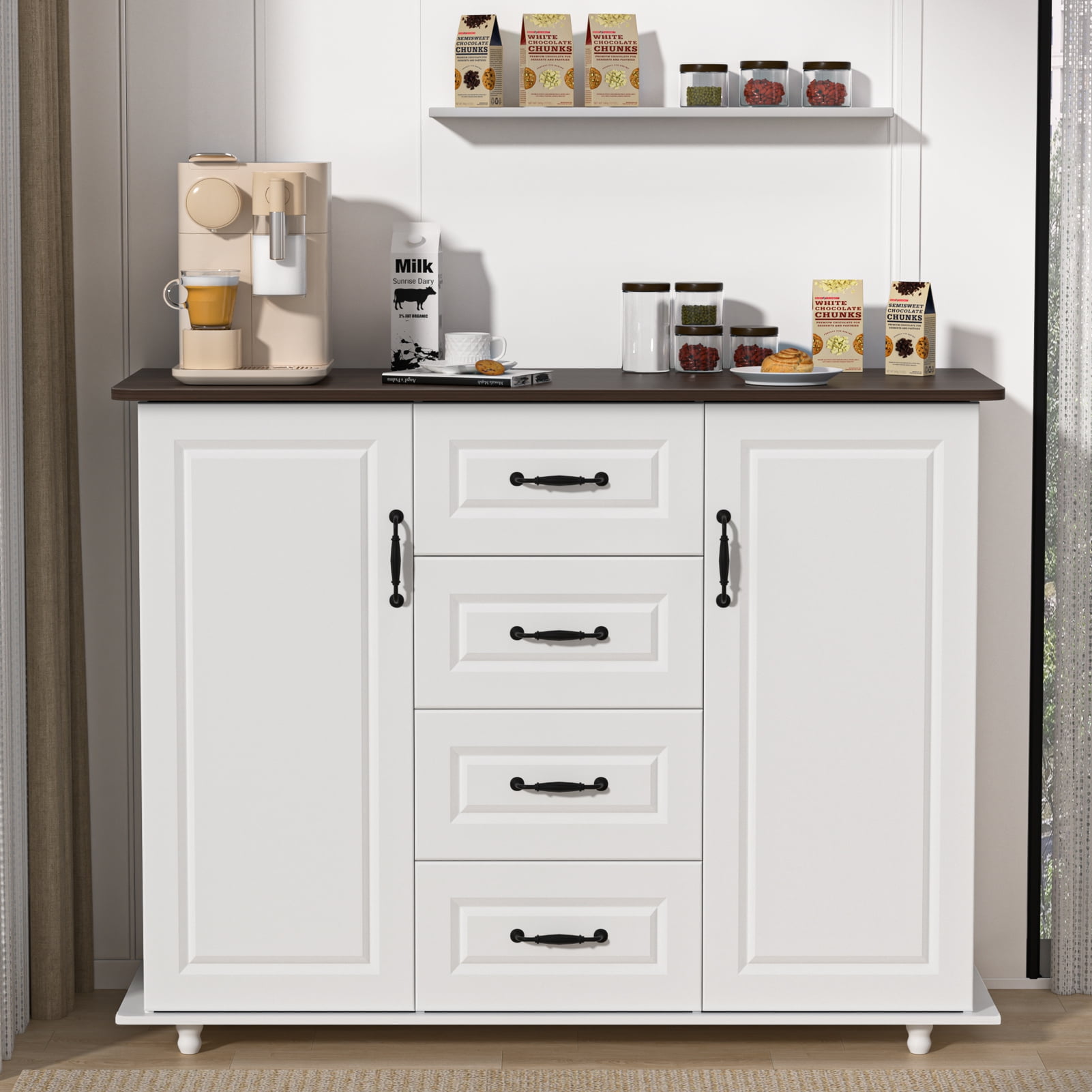 AQQW Buffet Cabinet, Kitchen Buffet Storage Cabinet, 47" Large ...