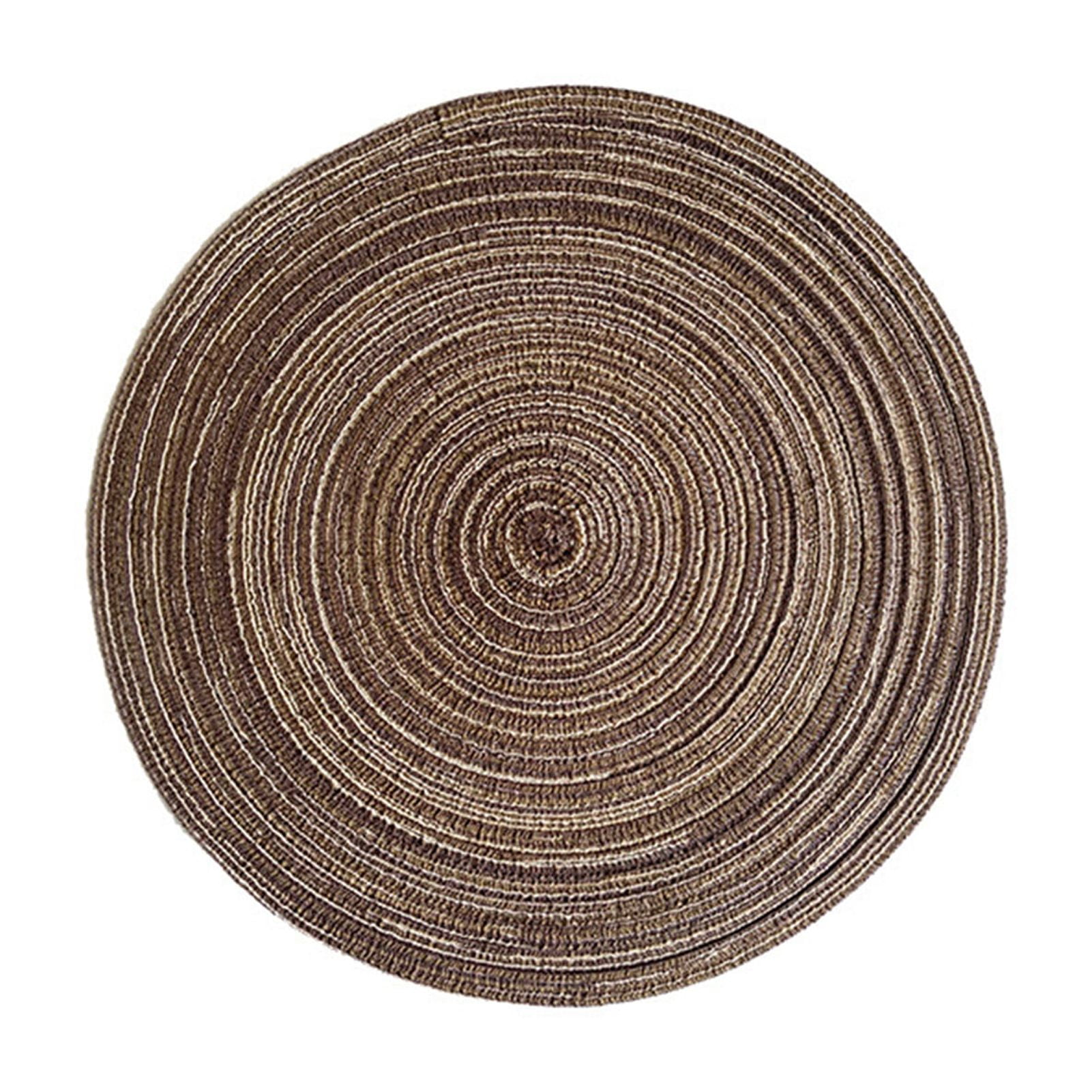 AQQW Round Placemat Modern Solid Color Heat Resistant Non slip Heat ...