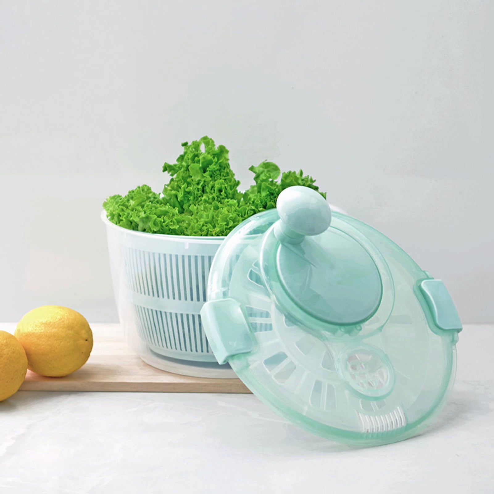 AQQW Salad Spinner Fruit Vegetable Washer with Bowl Non-Slip Base ...