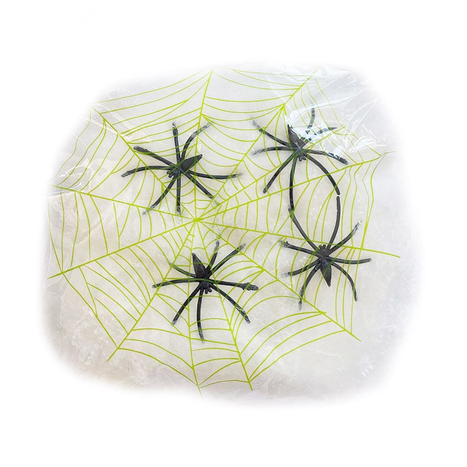 AQQW Super Stretchable Spider Webs Halloween Decor with Fake Spiders ...