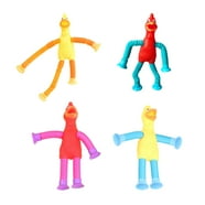 10 Pcs Slingshot Chicken Flying Finger Toys - Stretchy Rubber Flick ...
