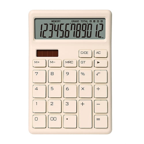 AQRS 1 Set Electronic Calculator Portable Dual Power Calculator 12 ...