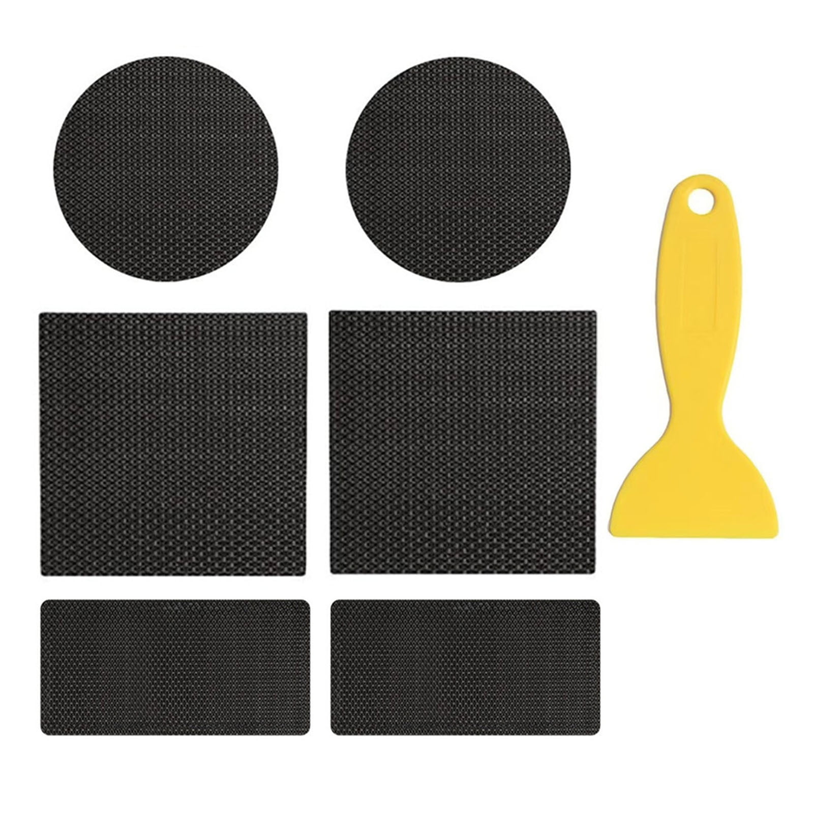 AQRS 1 Set Trampoline Repair Kit with Square Round Rectangle Patch Scraper Waterproof Self ...