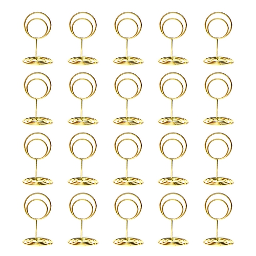 AQRS 20Pcs Heart Round Shape Table Number Holders Tables Cards Stand ...