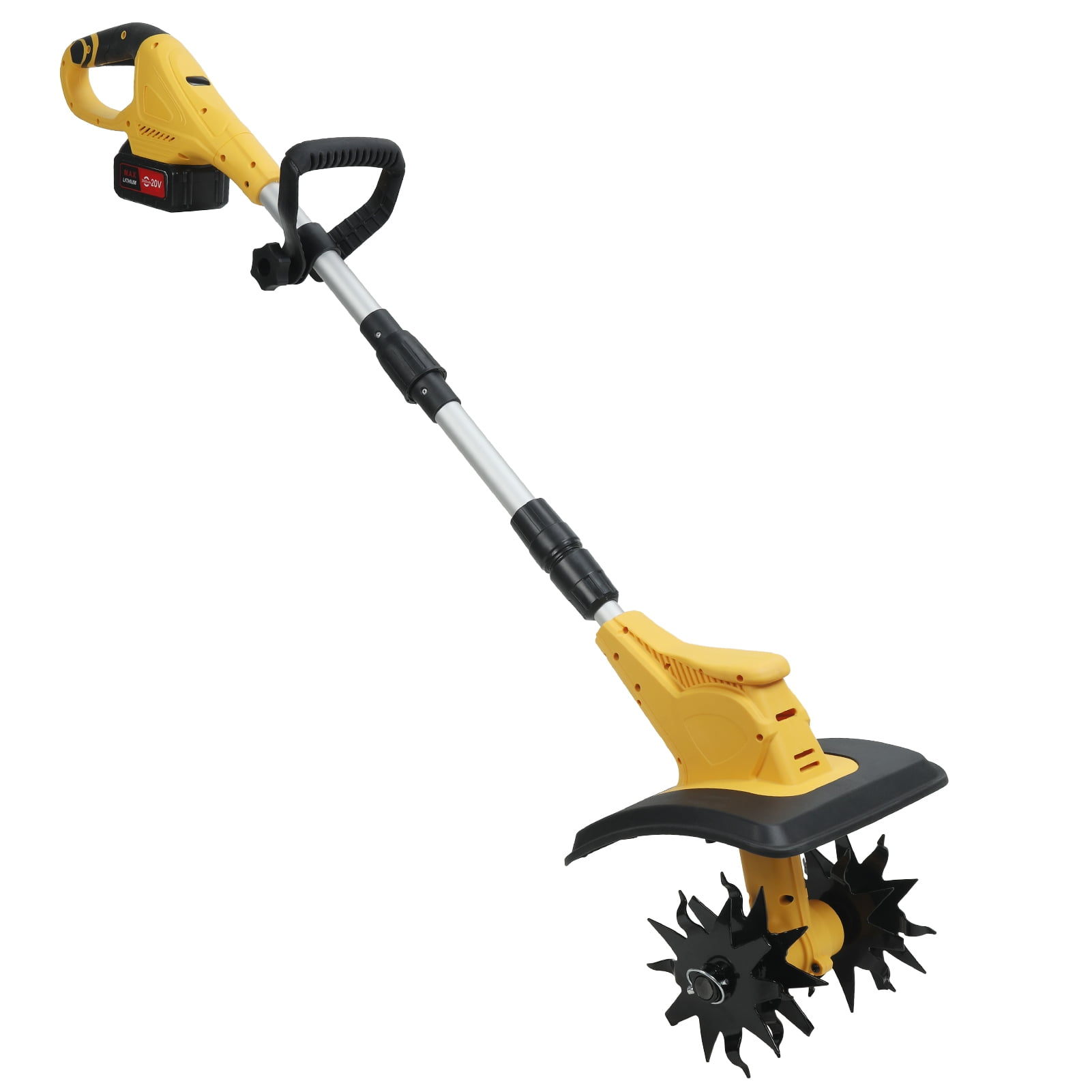 AQRS 21V Cordless Tiller Cultivator, 310RPM Battery Powered Garden ...
