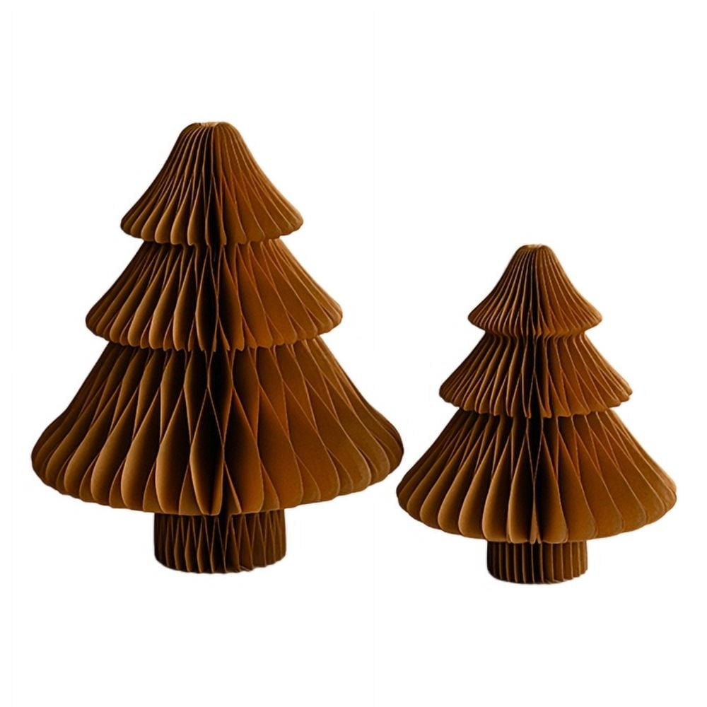 AQRS 2Pcs Paper Christmas Tree Decoration 3D Honeycomb Trees Table ...
