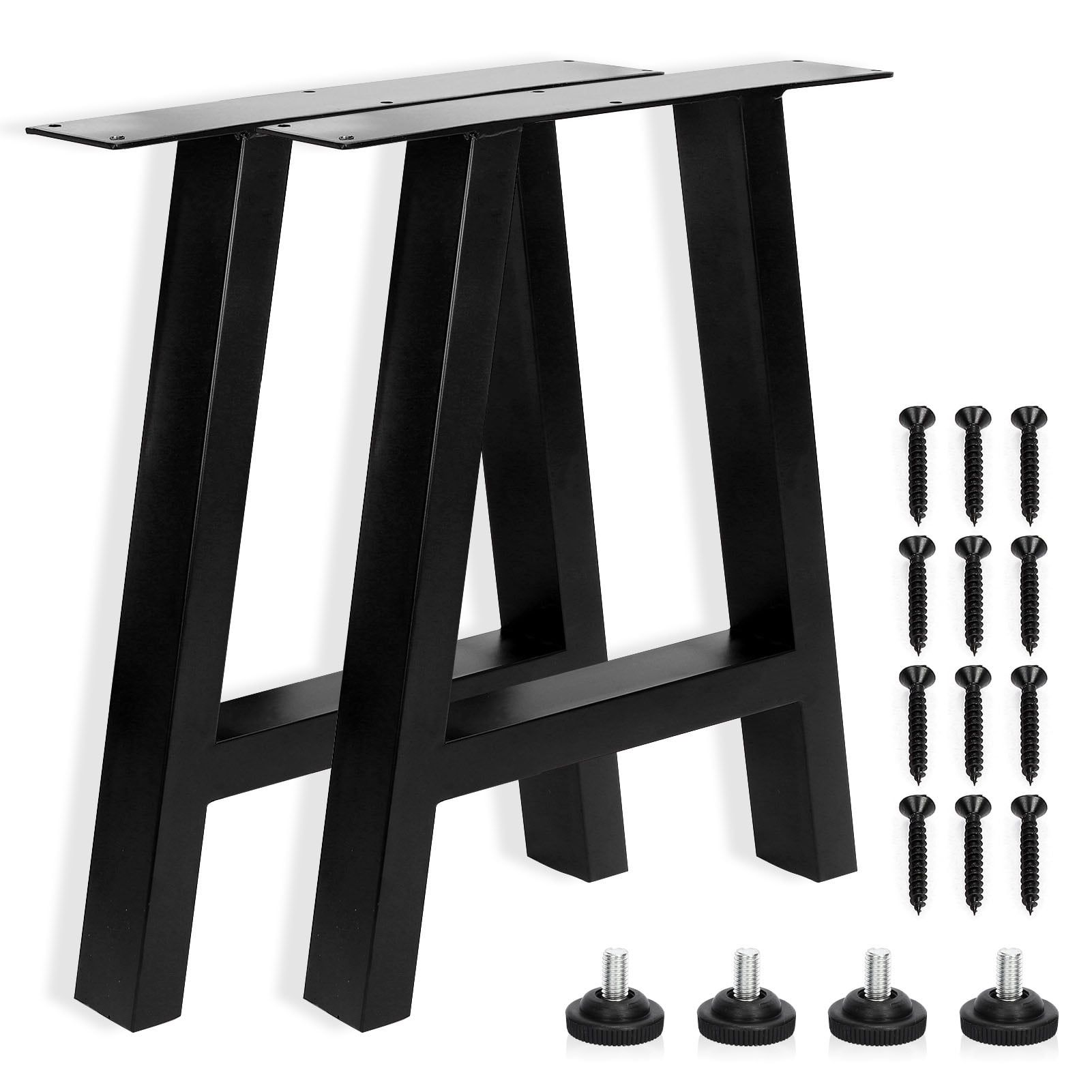 AQRS 2Pcs Table Legs Heavy Duty Strong Bearing Capacity Matte Black ...