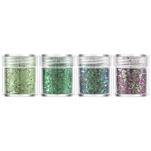 AQRS 4 Boxes Nail Glitter Shining Easy Paste Sparkling Flash Non-drop ...