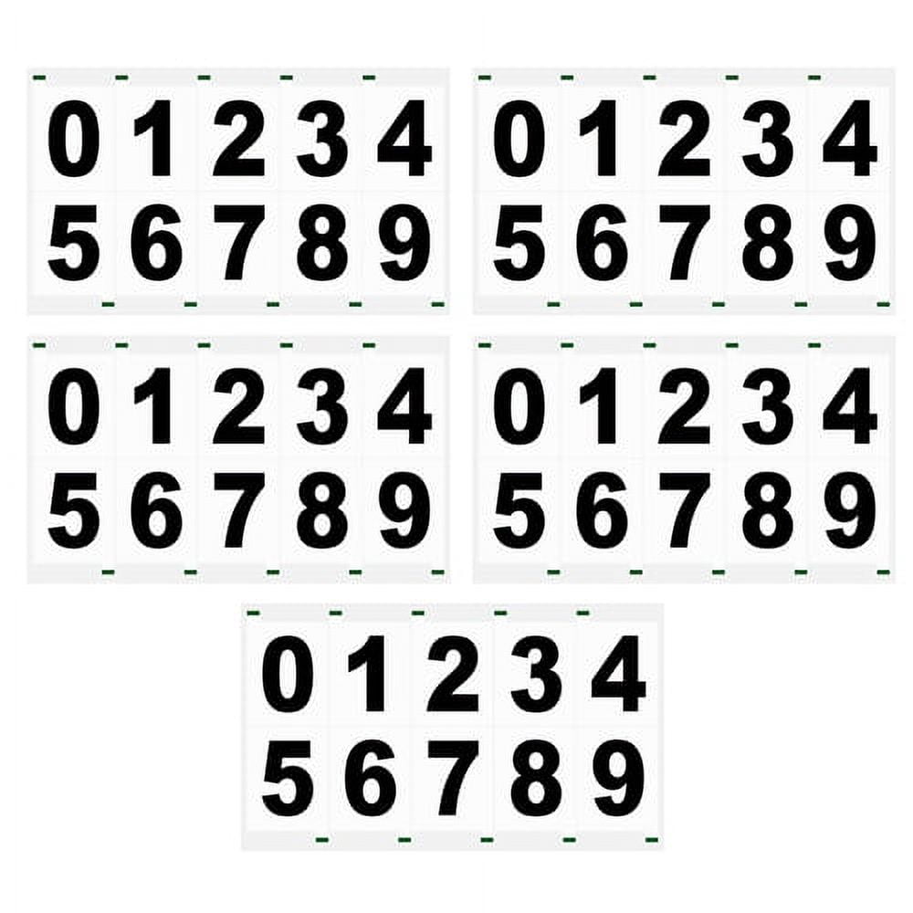 AQRS 5 Sheets 2/3/4-Inch Reflective Mailbox Number Sticker 0 to 9 ...