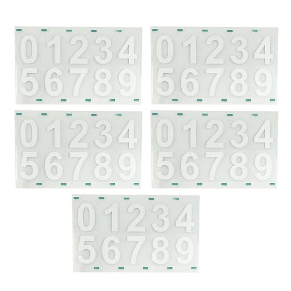 AQRS 5 Sheets 2/3/4-Inch Reflective Mailbox Number Sticker 0 to 9 ...