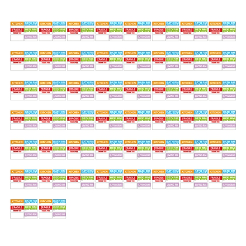 AQRS 50 Sheets Removable Waterproof Home Moving Box Packing Labels ...