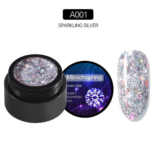 AQRS 5ml Sequin Glue Bright Nail Art Gel Polish Lasting UV Fingernails ...