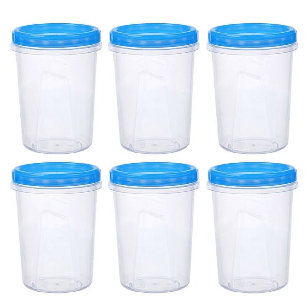 AQRS 6 Pcs Crisper Box with Lid Stackable Transparent Leakproof ...