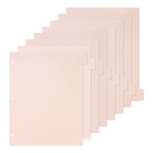 AQRS 8Pcs Plastic Binder Dividers 3-Hole Punched Tear-Resistant ...