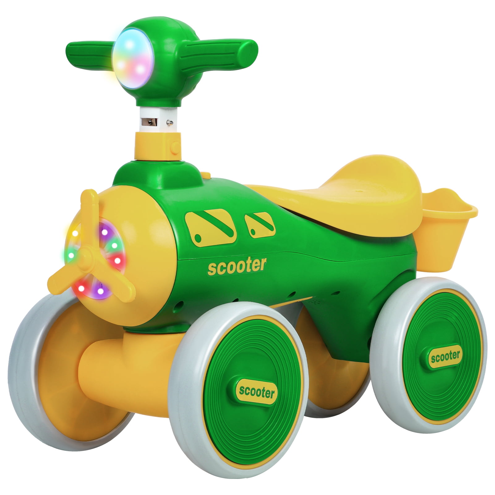 AQRS Baby Balance Bike for 12-36 Months, Toddler First Riding Toys, No Pedal 4 Wheels Baby ...