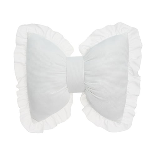 AQRS Bow-shaped Pillow Ruffle Lace Decor Fluffy PP Cotton Filling ...
