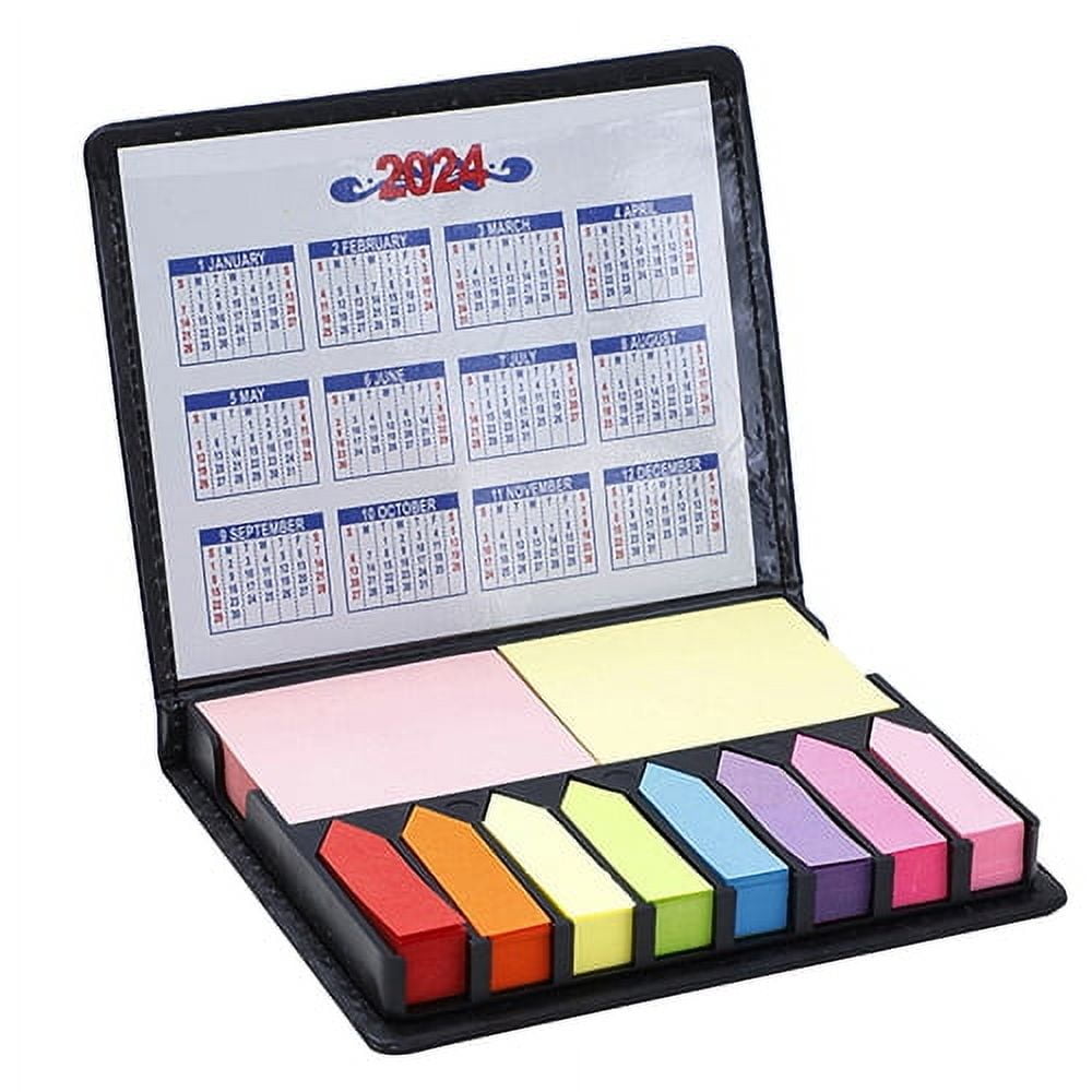 AQRS Desktop Calendar with Colorful Sticky Notes Easy-Peel Strong ...
