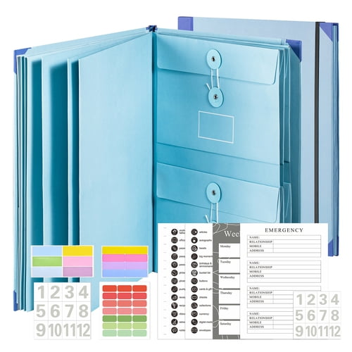 AQRS Document Storage Bag Document Organizer Binder A4/Legal Size File ...