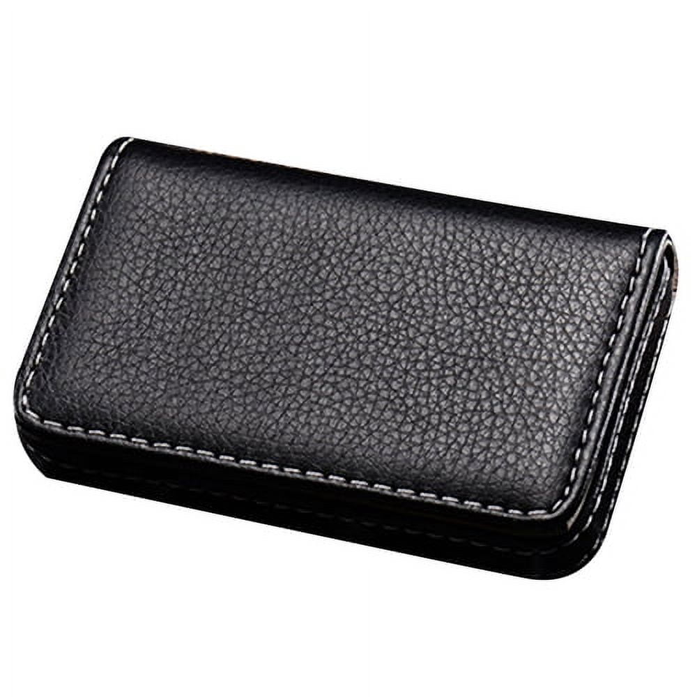 AQRS Faux Leather Business Card Holder with Magnetic Closure Slim ...