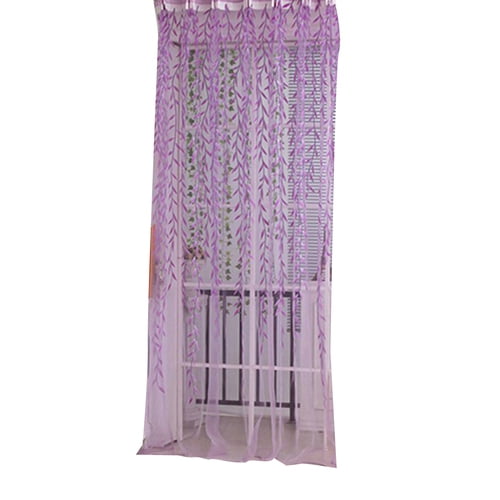 AQRS Home Tree Glass Yarn Willow Curtain Tulle Room Decor Curtain Sheer ...