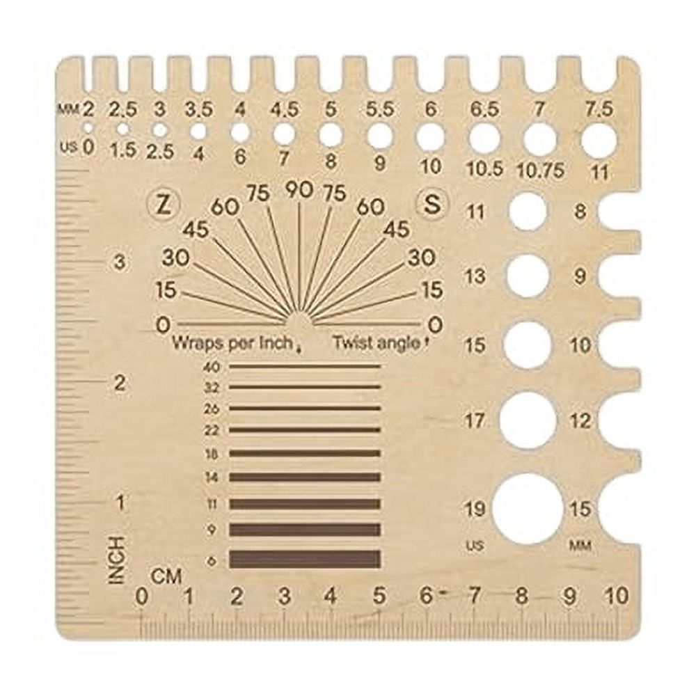 AQRS Knitting Needle Gauge Ruler US Size Crochet Hooks Ruler Compact ...