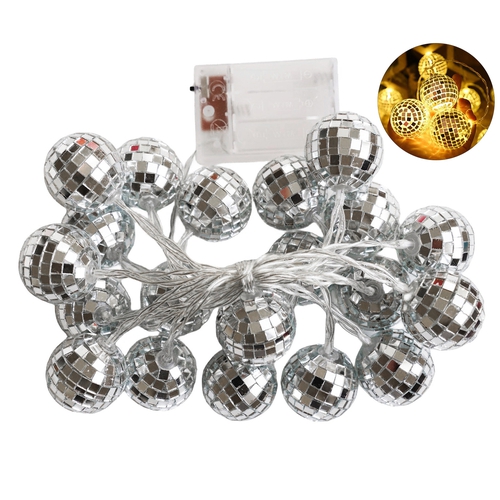 AQRS LED Disco Ball String Light Christmas Tree Decorations Battery ...