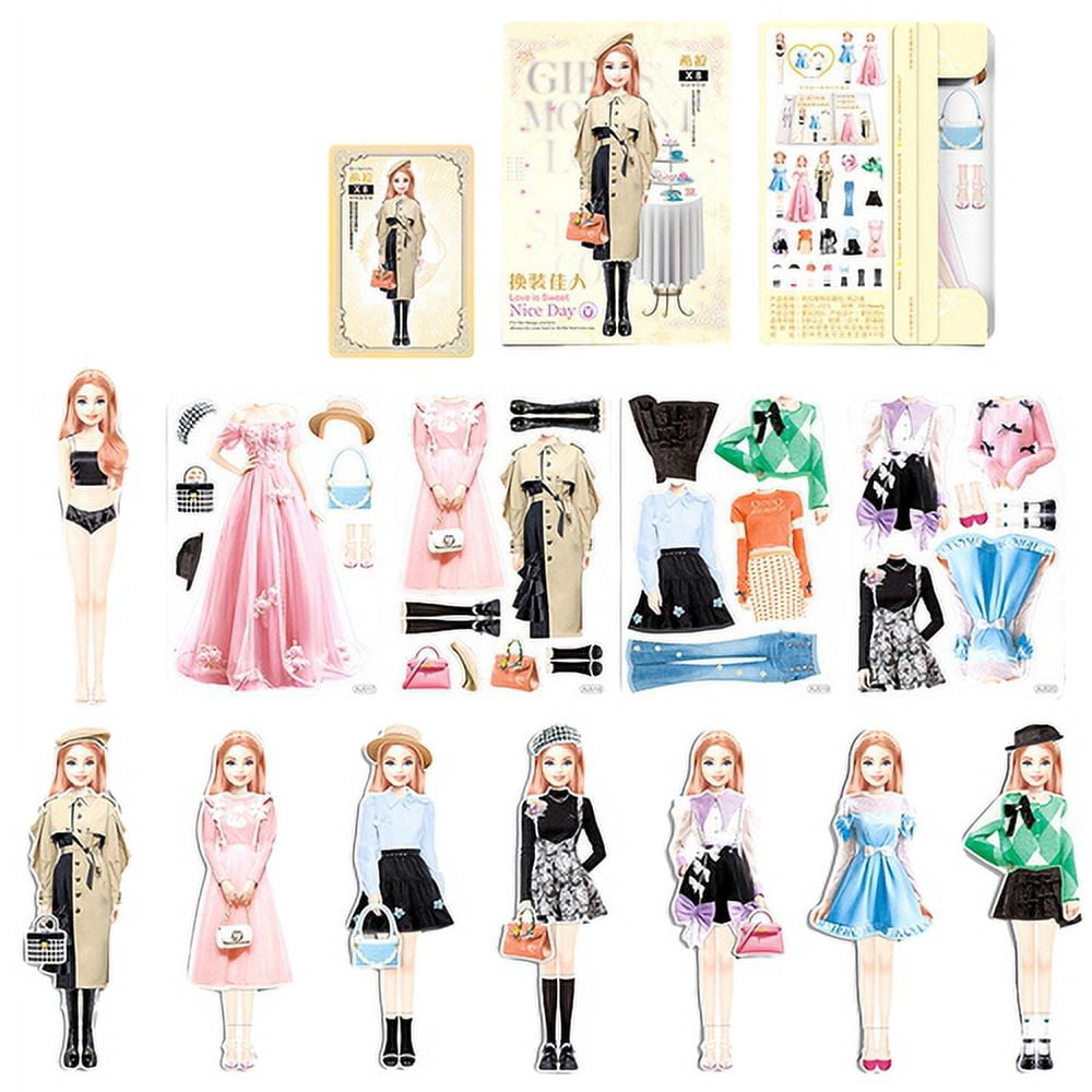 AQRS Magnetic Princess Dress Up Paper Doll Pretend Play Toy Smooth Burr ...