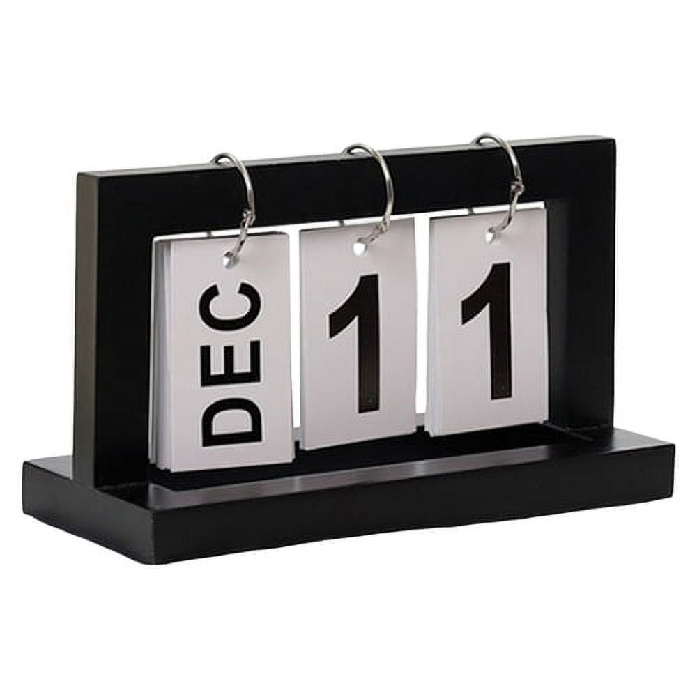 AQRS Solid Wood Desktop Calendar with Metal Iron Ring Rust-Resistant ...