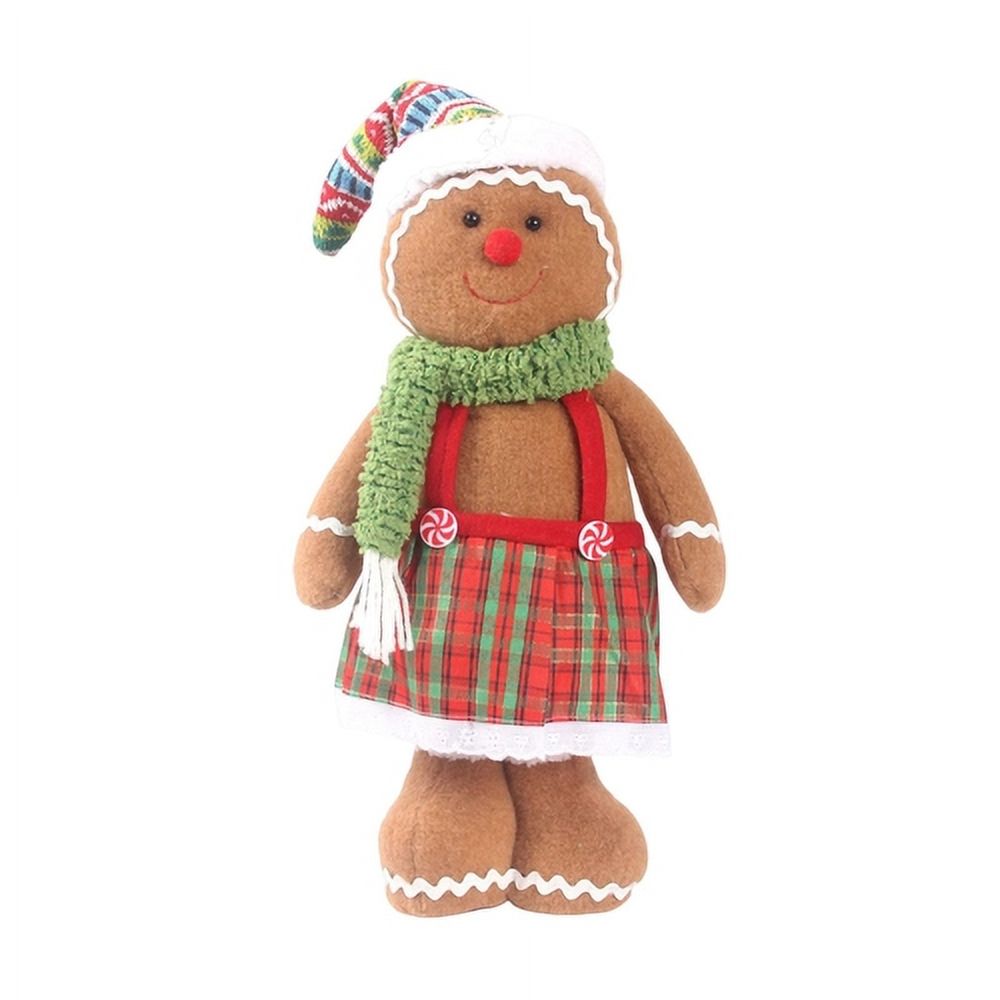 AQRS Telescopic Gingerbread Man Doll Standing Gingerbread Man Plush ...