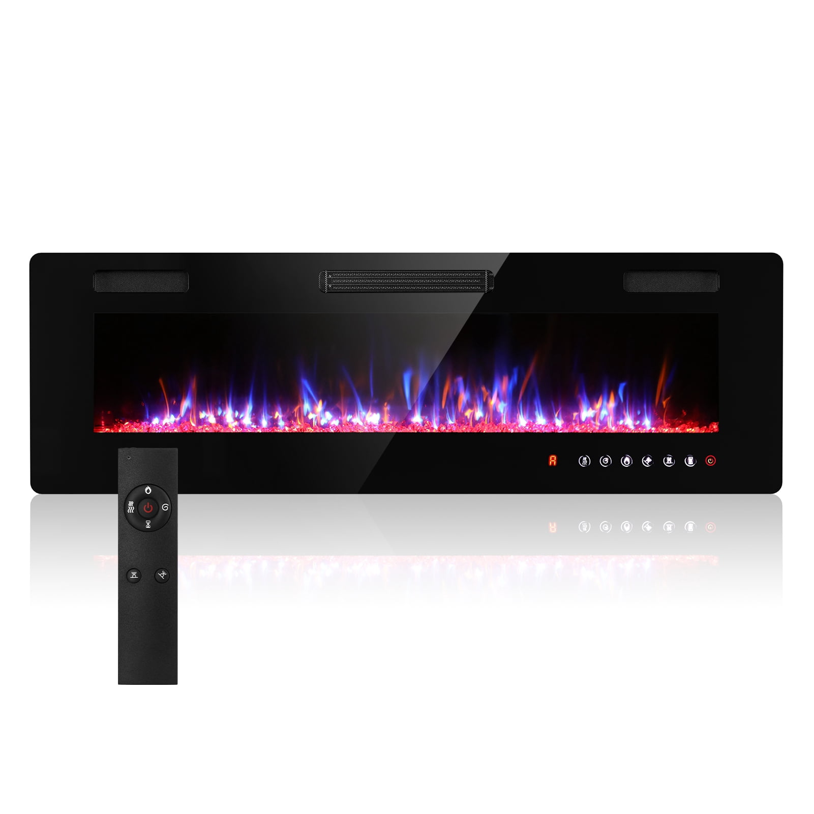 AQRS Wall Mounted Electric Fireplace with 12 Flames Color High ...