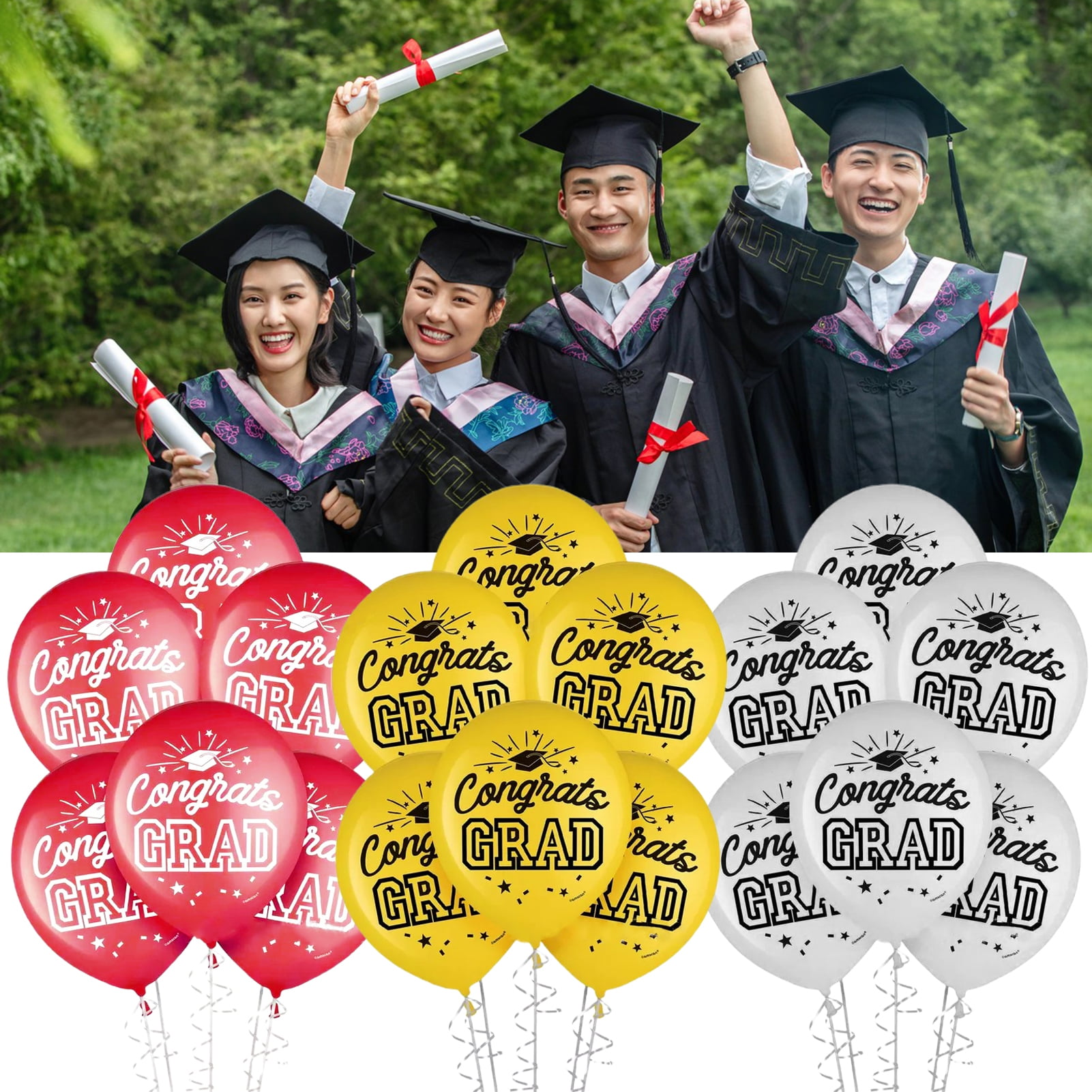 AQSQ 100Pcs/Bag Graduation Balloon Inflatable Blast-proof Leakproof ...