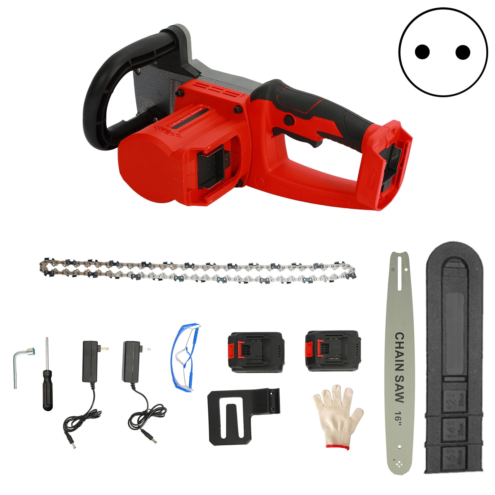 AQSQ 1Pc/1 Set Electric Chain Saw Brushless Motor Handheld Rechargeable ...