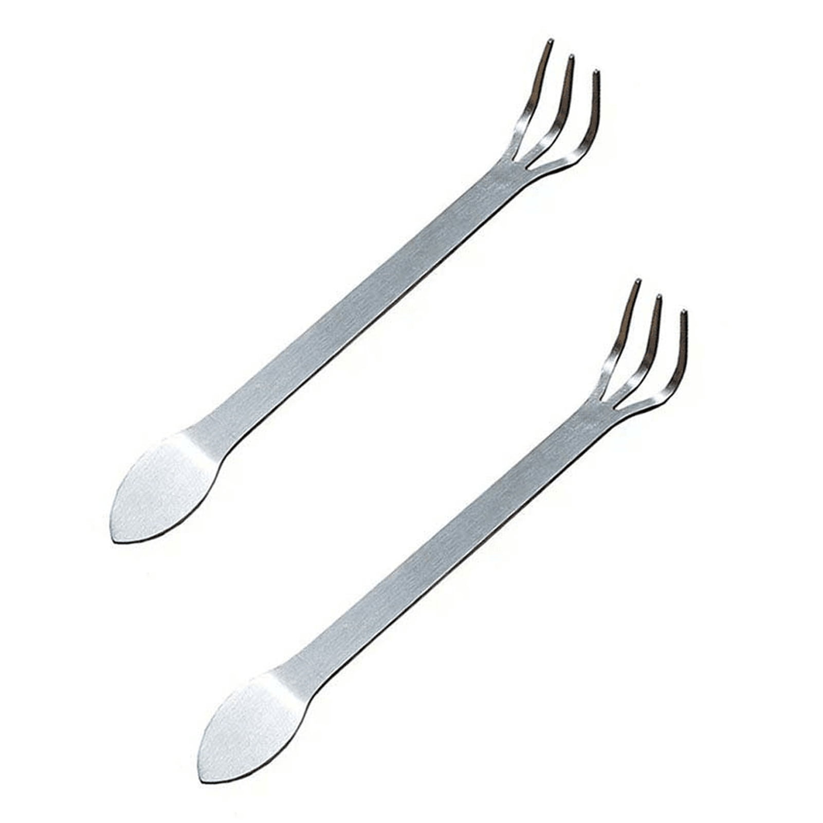 AQSQ 2 Pcs Bonsai Tree Root Rake 3-Prong Stainless Steel Hand Rake Home ...