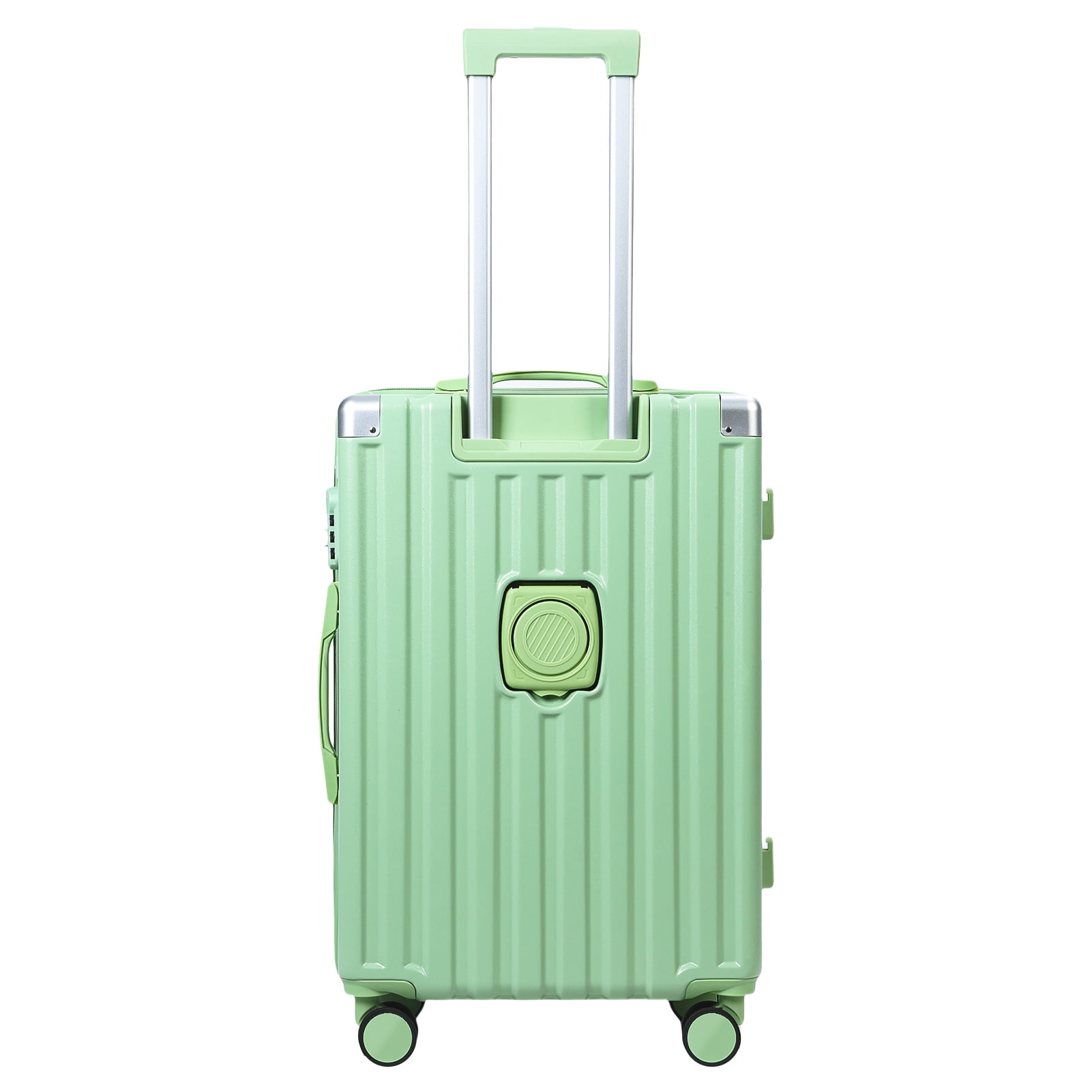 AQSQ 24" Hardside Luggage with Foldable Cup Holder, Carry-on Luggage ...