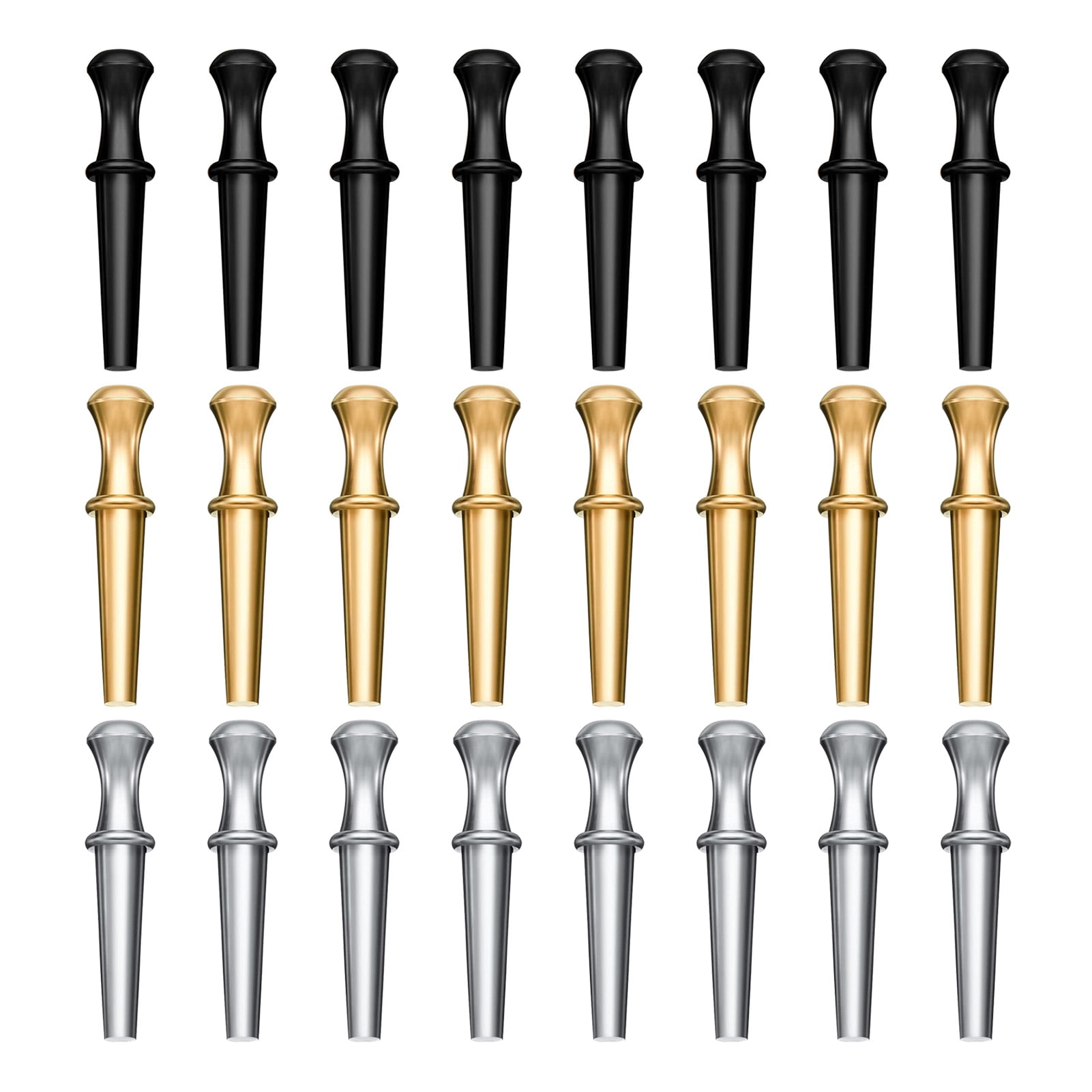 AQSQ 24Pcs/Set Metal Cribbage Board Peg Fit 1/8 Inch Holes 3 Colors ...