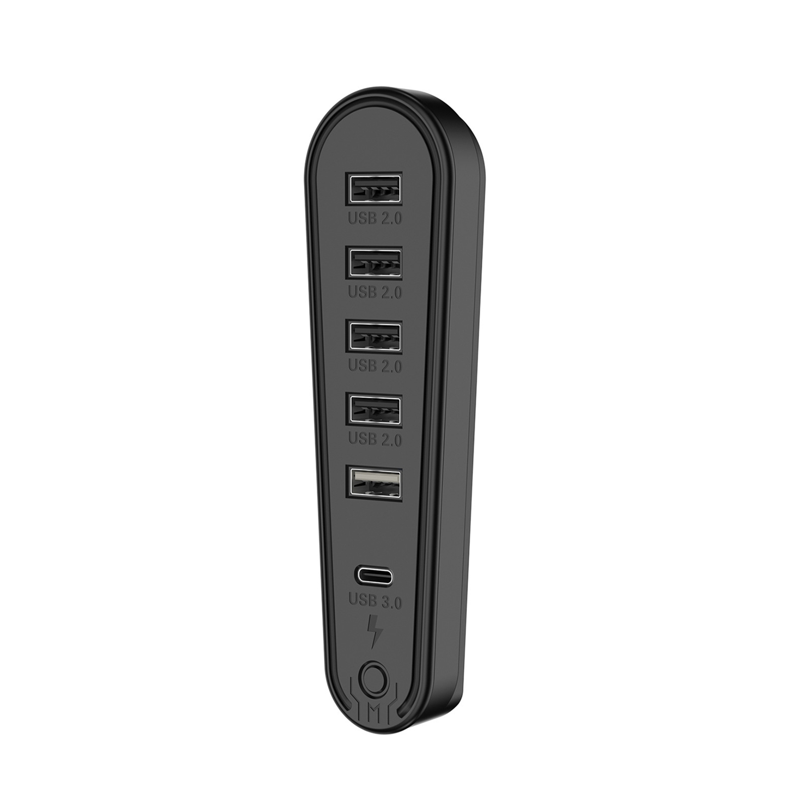 AQSQ 6 Ports USB Hub with RGB Light Plug-and-Play Data Transfer User ...