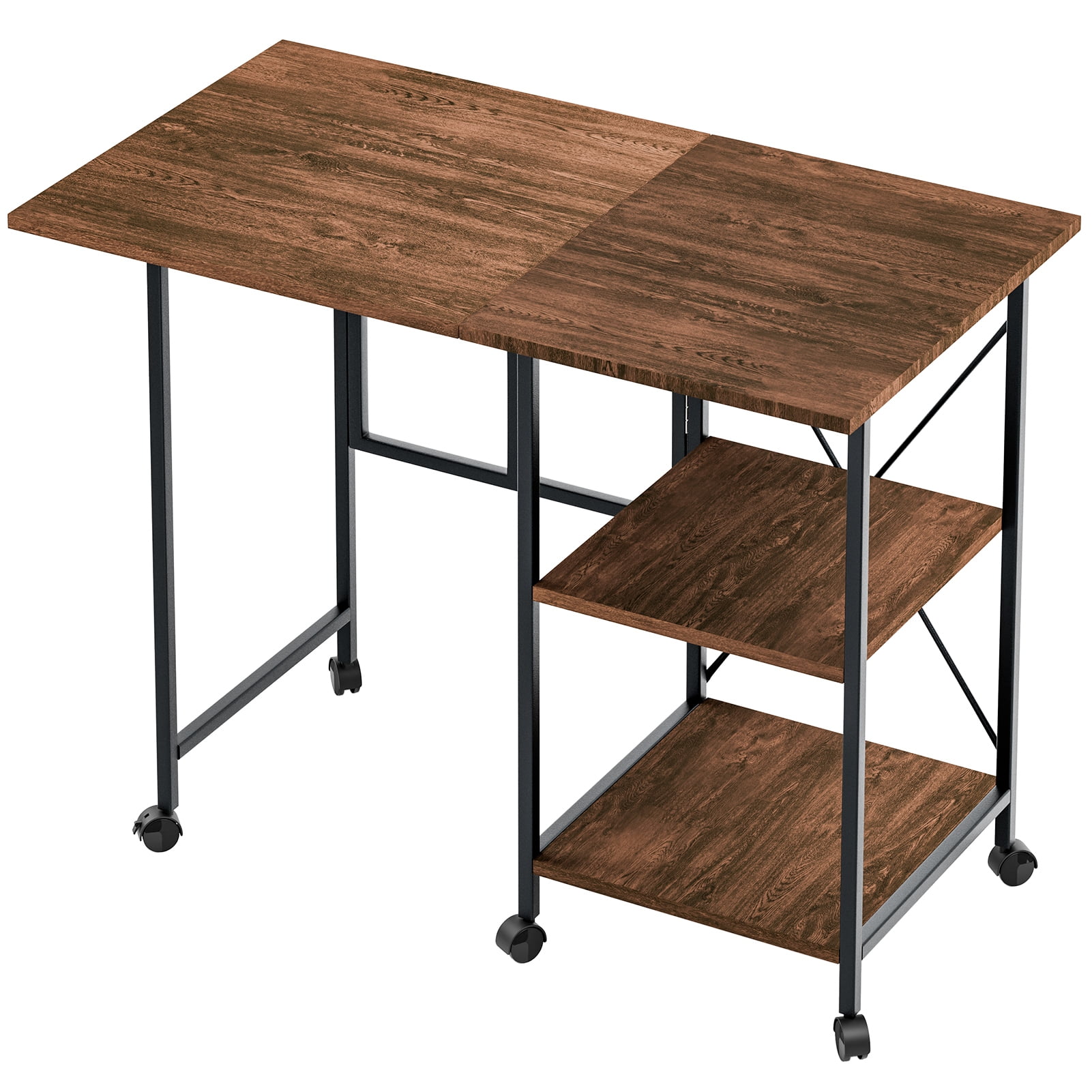 AQSQ Office Desk, Foldable Computer Desk, Home Office Desk with ...