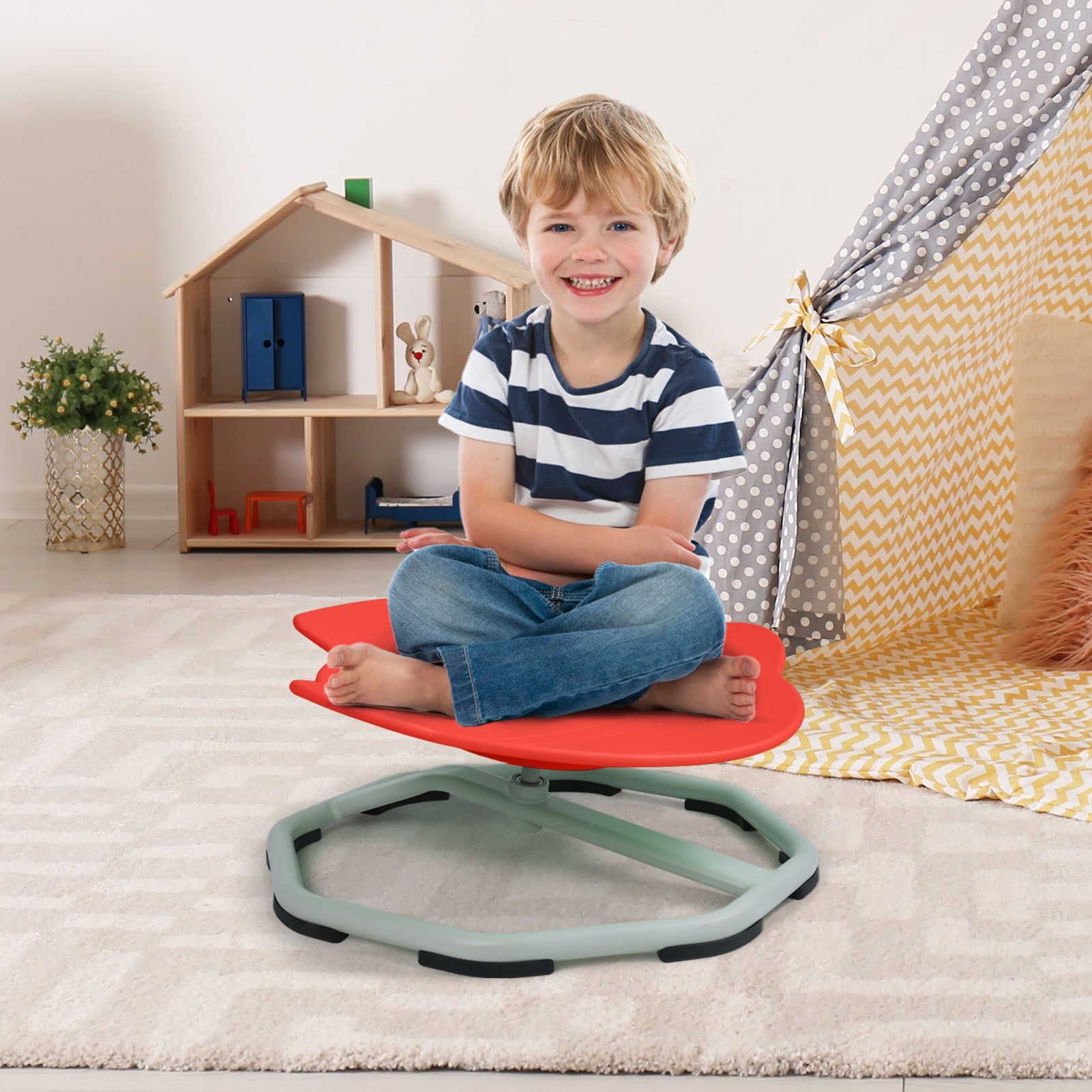 AQSQ Sensory Spinning Chair for Autistic Kids,Autism Sensory Swivel ...