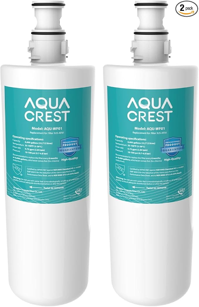 AQUA CREST 3US-AF01 Under Sink Water Filter, Replacement for Standard ...